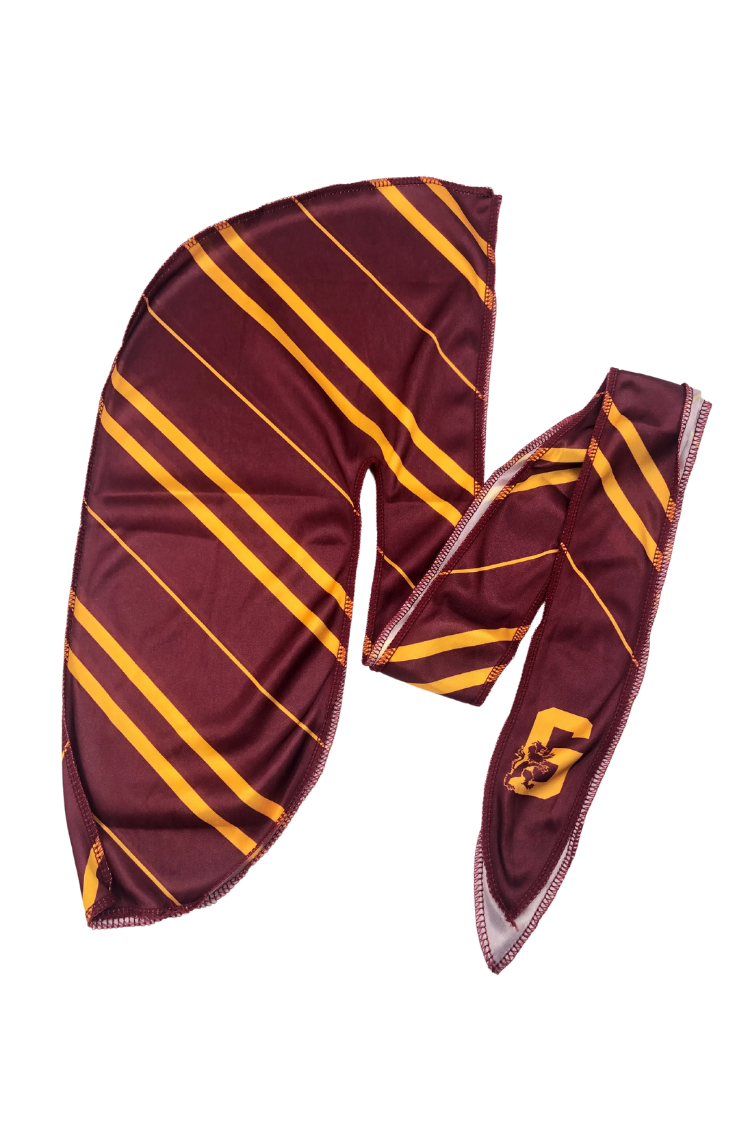 Maroon Striped Durag – Nessa Hill LLC